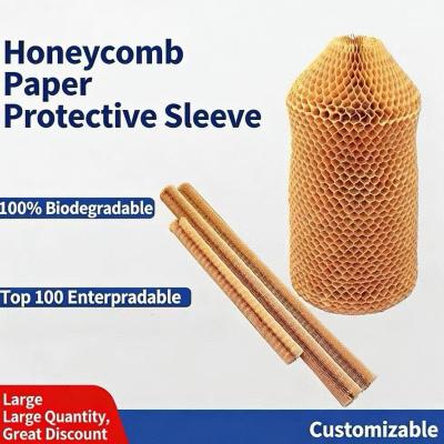 China Brown Honeycomb Wrap Sleeve  20cm 90Ply Protective Sleeve For Bottles for sale