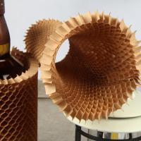 China Brown Honeycomb Paper Sleeve 50GSM 30CM 1cm Honeycomb Cell Clear for sale