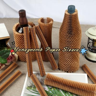 China Brown Honeycomb Paper Sleeve 50GSM 30CM 1cm Honeycomb Cell Clear for sale