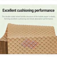 China 40x40cm  Double Bubble Sheet Reusable Kraft Backed Bubble Wrap For Fragile for sale