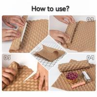 China 40x40cm  Double Bubble Sheet Reusable Kraft Backed Bubble Wrap For Fragile for sale