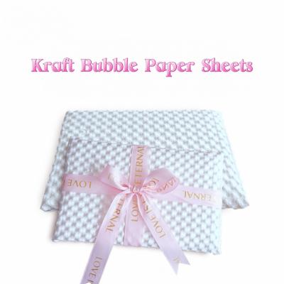 China 40x40cm Bubble Sheet Paper Cushioning  Kraft Paper Bubble Wrap Paper Based for sale