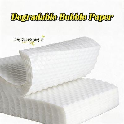 China Recyclable Kraft Bubble Wrap Fragile Shipments White Bubble Sheet Board for sale