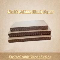 China Kraft Bubble Cushioning Wrap 80GSM 10x10cm Cushion Wrap Roll for sale