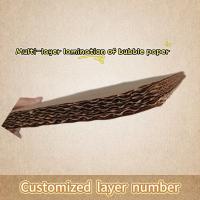 China Kraft Bubble Cushioning Wrap 80GSM 10x10cm Cushion Wrap Roll for sale