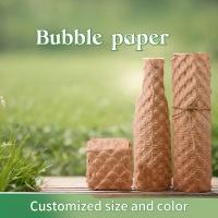 China 30cm x 20m Brown Kraft Bubble Paper Roll 80GSM 1000pic Protective Wrap for sale