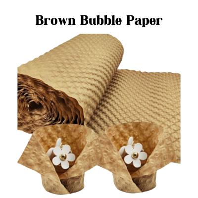 China Eco Friendly Brown Kraft Bubble Roll 30cm X 30m 80GSM For Shipping for sale