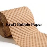 China Brown 80GSM Bubble Paper Roll 50m Heavy Duty Brown Wrapping Paper for sale