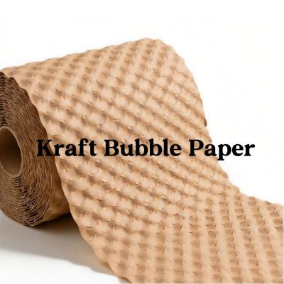 China Brown 80GSM Bubble Paper Roll 50m Heavy Duty Brown Wrapping Paper for sale