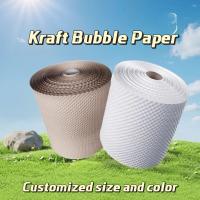 China Anti Shock Brown Kraft Paper Bubble Wrap 40cm X 50m Kraft Backed Bubble Wrap for sale