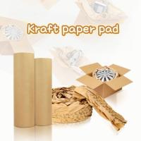 China Double Layer Buffer Paper 14 X 100cm Kraft Brown Paper Pad 70GSM for sale