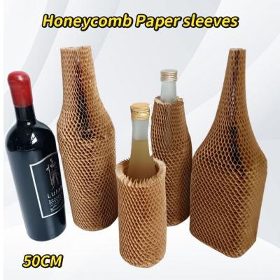 China 50cm Honeycomb Paper Sleeves Customized Brown Sleeve For Furniture Legs for sale