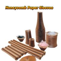 China 85cm 50gsm Honeycomb Paper Sleeve 90 Ply Paper Sleeve Packaging For Rolled Carpets for sale