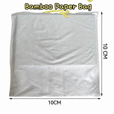 China Bamboo Fiber Paper Bag 10x10cm – Mini No-Seal Pouch for Small Parts & Samples for sale