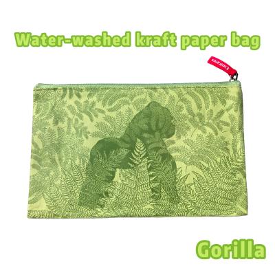 China Olive Green Printed Kraft Paper Bags  Eco Friendly  Brown Paper Carrier Bags For Stationery for sale