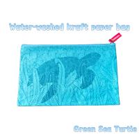 China Washable Kraft Pouch – Turquoise Green Sea Turtle – Reusable Travel Kit for Beach & Bath for sale