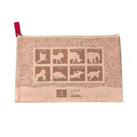 China Zipper  Washable Kraft Paper Bag 22cm Tear Resistant Kraft Bags With Logo Reusable for sale