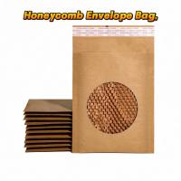 China Square Honeycomb Paper Bag 29cm X 38cm Brown Paper Mailers For Textbooks for sale