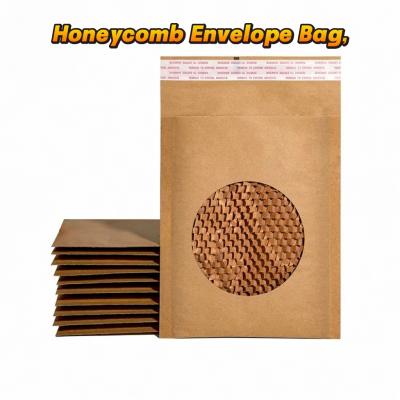 China Square Honeycomb Paper Bag 29cm X 38cm Brown Paper Mailers For Textbooks for sale