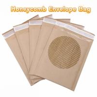 China 35x 45cm Recycled Kraft Mailers Honeycomb Padded Envelope Honeycomb Mailer for sale