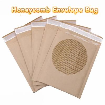 China 35x 45cm Recycled Kraft Mailers Honeycomb Padded Envelope Honeycomb Mailer for sale
