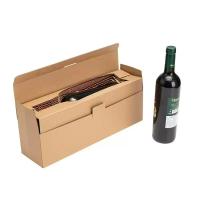 China Single Honeycomb Box Wine Bottle Crush Resistant  Corrugated Packaging Box For 750ml for sale