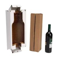 China Single Honeycomb Box Wine Bottle Crush Resistant  Corrugated Packaging Box For 750ml for sale