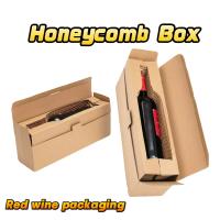 China Single Honeycomb Box Wine Bottle Crush Resistant  Corrugated Packaging Box For 750ml for sale