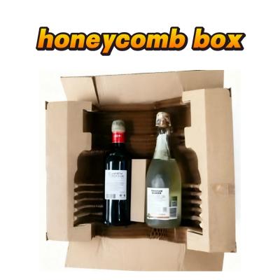 China Double Wine Honeycomb Box Custom Bulk Shipping Boxes Corrugated for sale
