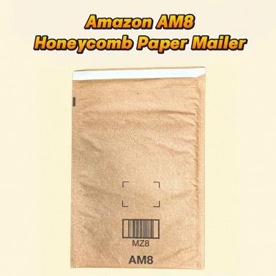 China AM8 Honeycomb Recycled Paper Mailers Padded Envelope Kraft Paper Mailers For Clothing for sale
