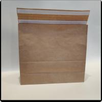 China Square Bottom Kraft Paper Bag – 220‑540mm Wide, 80‑140gsm, Reusable Adhesive Seal for sale