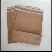 China Square Bottom Kraft Paper Bag – 220‑540mm Wide, 80‑140gsm, Reusable Adhesive Seal for sale
