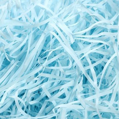 China Blue Raffia Paper Shreds – Eco-Friendly Decorative Filler for Gift Boxes & Baskets for sale