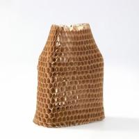 China Brown Honeycomb Sleeve 10cm – Natural Kraft Rectangular Bottle Protector for Glass Containers for sale