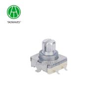 China Contact Readout Short Handle 11cm Short Shaft Metal Encoder With Push Switch for sale