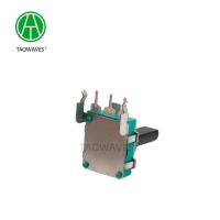 China Insulated Shaft 16mm 3 Pin Rotary Encoder With Push Button Shock Vibration Resistant for sale
