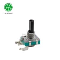China Insulated Shaft 16mm 3 Pin Rotary Encoder With Push Button Shock Vibration Resistant for sale