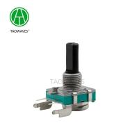 China Insulated Shaft 16mm 3 Pin Rotary Encoder With Push Button Shock Vibration Resistant for sale