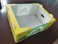 China Reusable Plastic Fruit Box with Customized Capacity and Ventilation with colored printing for sale