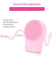 China Private Label USB Recharge Waterproof Vibrating Silicone Waterproof Face Cleansing Brush Electric Facial for sale