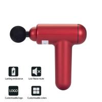 China Custom Logo 24W Fascia Massage Gun Electronic Vibration Red for sale