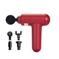 China Custom Logo 24W Fascia Massage Gun Electronic Vibration Red for sale