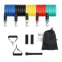 China 1.2m 20LB Yoga Resistance Band , Elastic Stretch Band With Foam Handles for sale