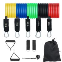 China Muscle Training TPE Pull Up Resistance Bands 1.2m 11 Pcs Set for sale