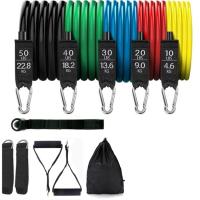 China Muscle Training TPE Pull Up Resistance Bands 1.2m 11 Pcs Set for sale