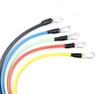 China 1.2m Natural Latex Pull Rope Elastic Resistance Bands 11 Pcs Set for sale