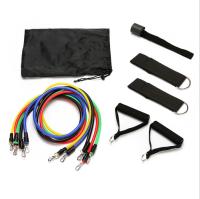 China 1.2m Natural Latex Pull Rope Elastic Resistance Bands 11 Pcs Set for sale