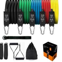 China Muscle Training TPE Pull Up Resistance Bands 1.2m 11 Pcs Set for sale