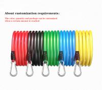 China 1.2m Natural Latex Pull Rope Elastic Resistance Bands 11 Pcs Set for sale