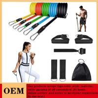 China 1.2m Natural Latex Pull Rope Elastic Resistance Bands 11 Pcs Set for sale